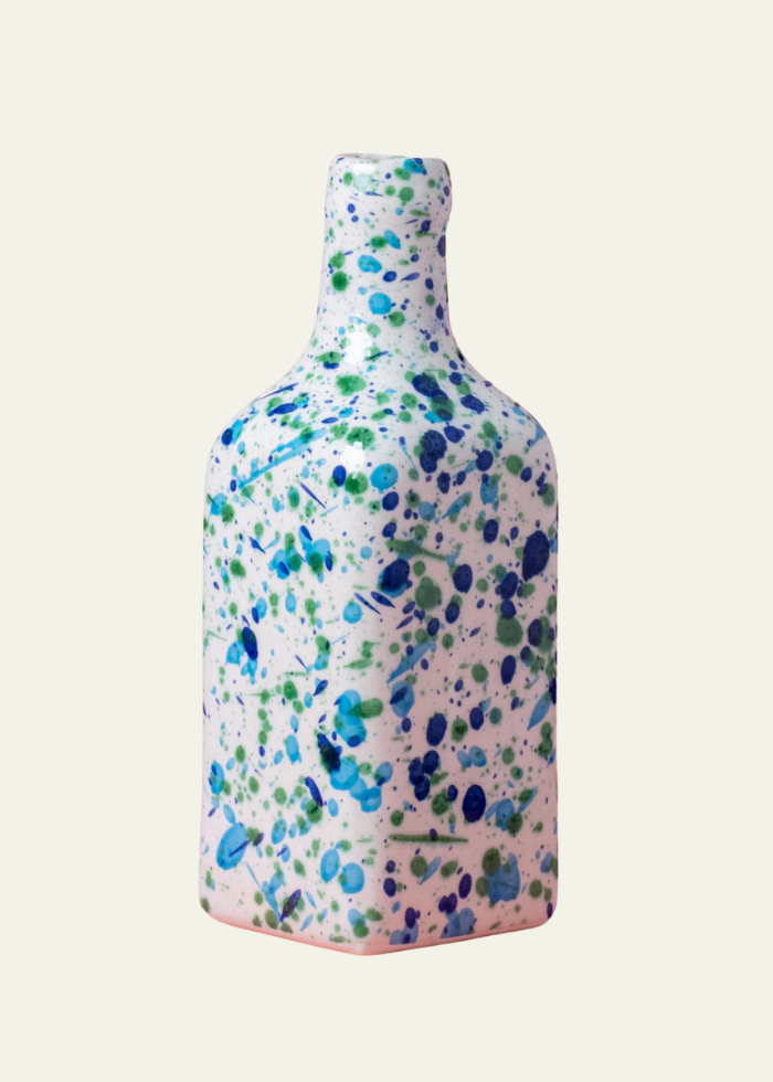 Ceramic Oil Dispenser in Blue Splatter (475mL), Handmade in Spain ...